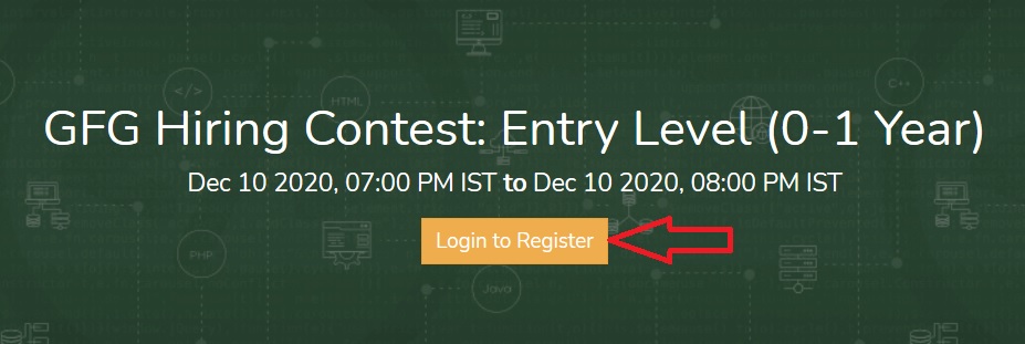 GFG Hiring Contest 2020 : geeksforgeeks.org – www.contest.net.in